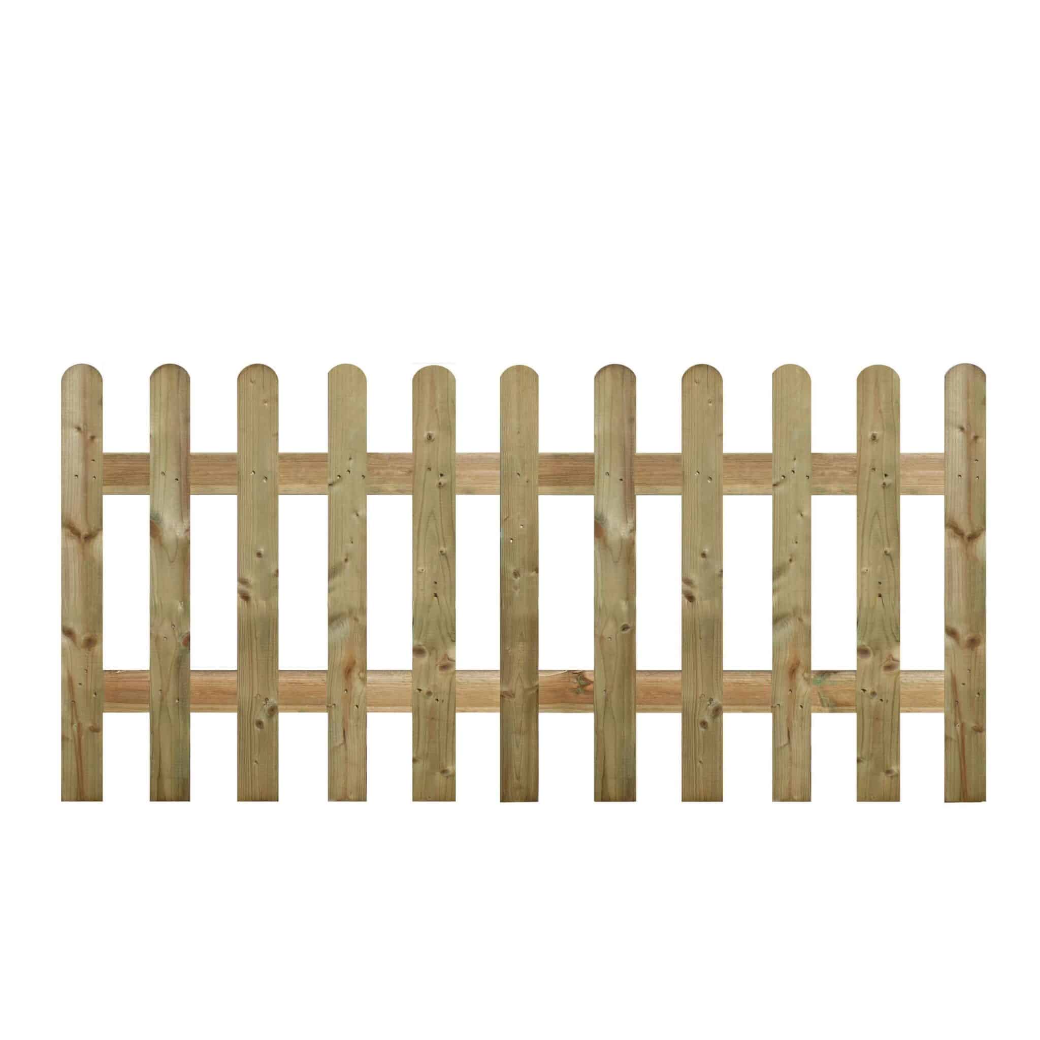 Round Top Picket Fence Panel - A&P Fencing