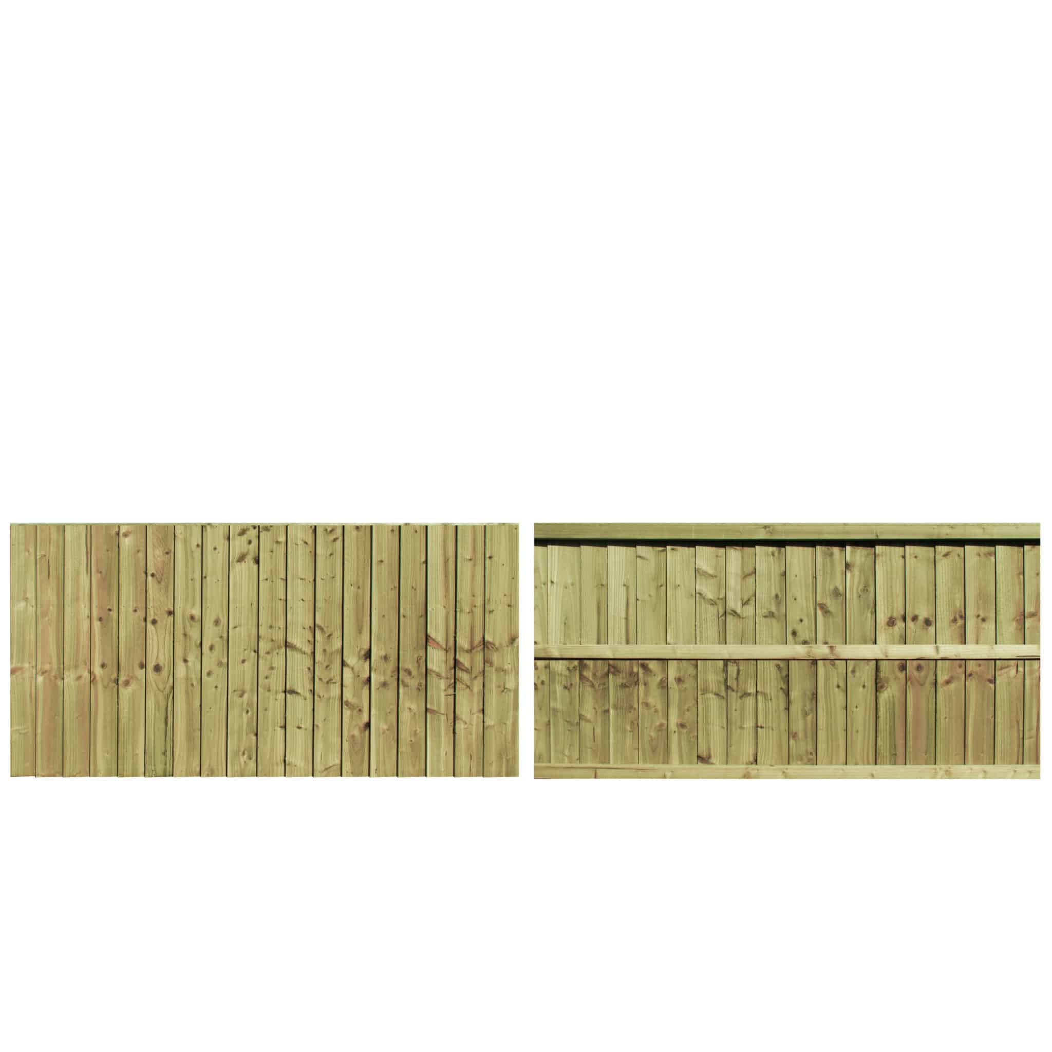Tanalised Featheredge Fence Panel (6' Wide x 3' High) - A&P Fencing