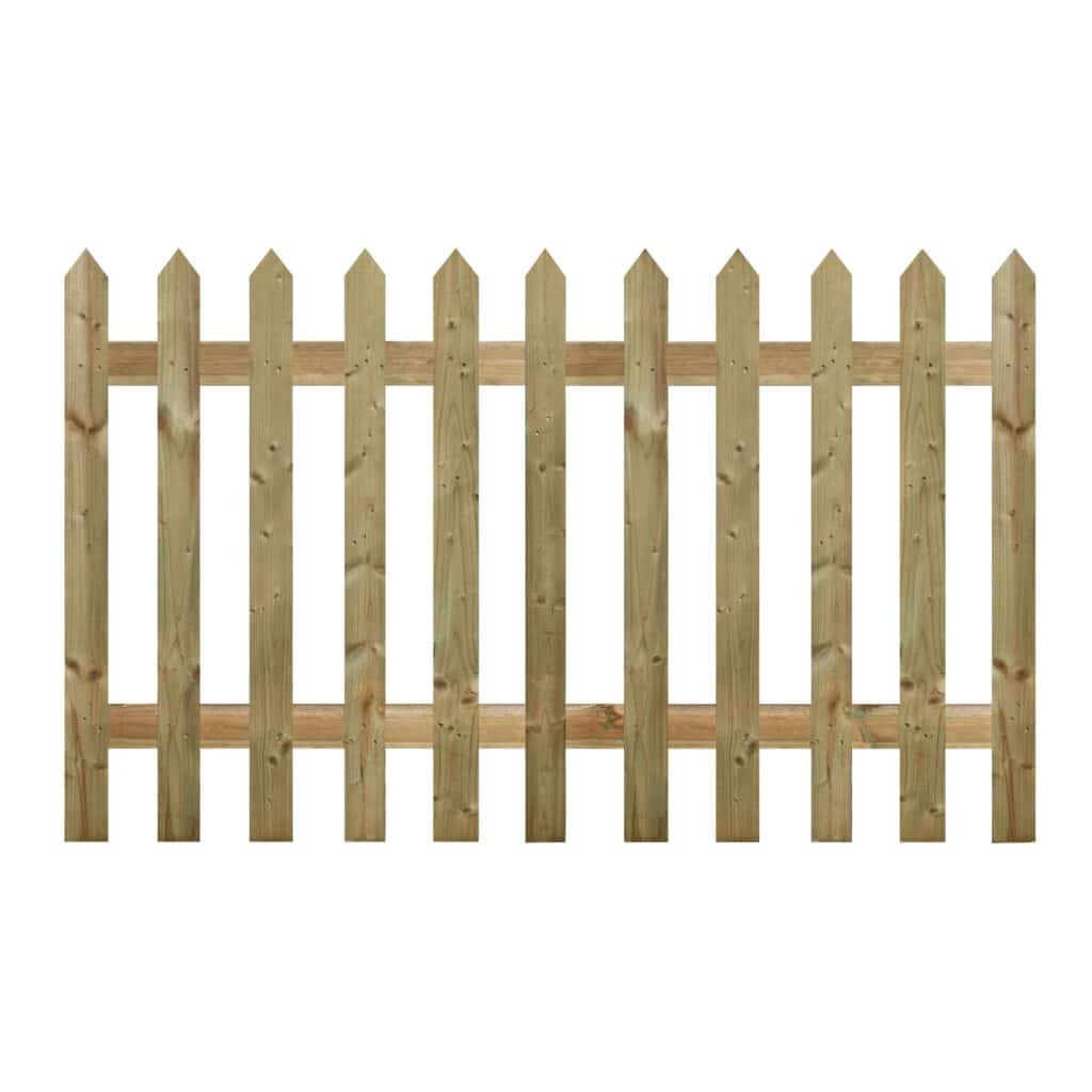 Pointed Top Picket Fence Panel - A&P Fencing