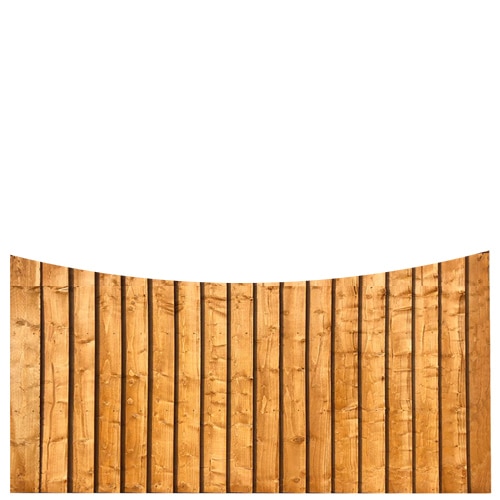 Bow Featheredge Fence Panel: 6' wide x 3' high - A&P Fencing