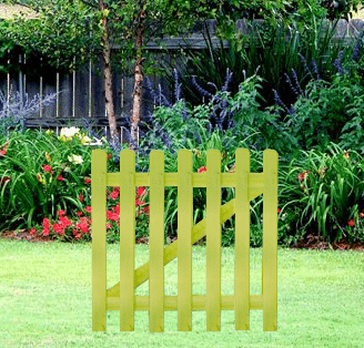 Picket Gate: Round Top: 3' x 3' - A&P Fencing