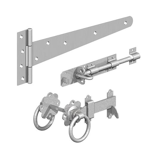 Gatemate Side Gate Kit with Ring Gate Latch & 18" Hinges - A&P Fencing