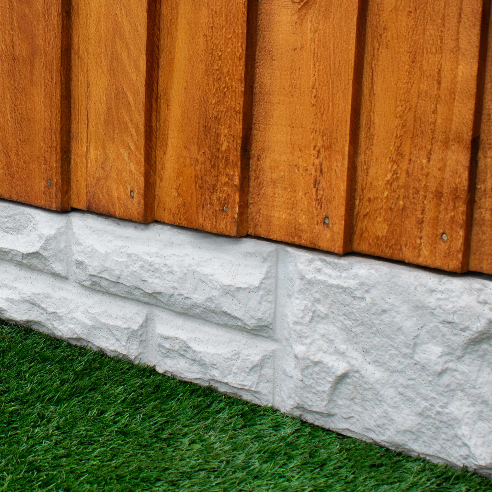Rock-Faced Concrete Gravelboard 150mm (6″) - A&P Fencing